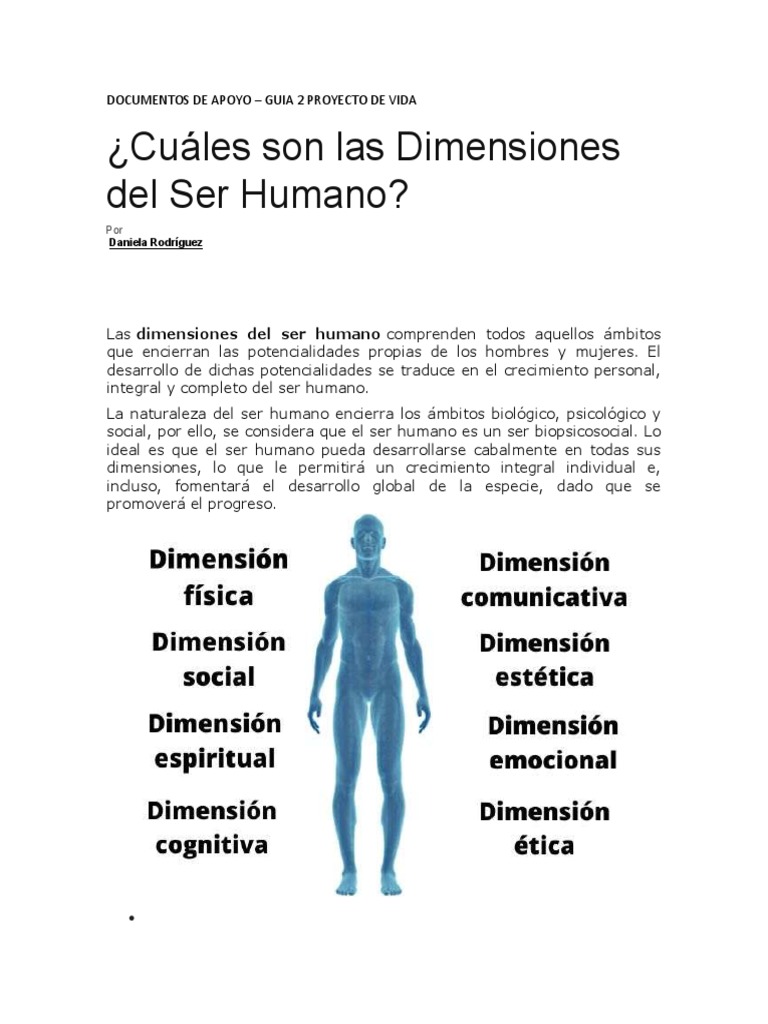 Dimensiones Del Ser Humano | PDF | Ciencia y matemáticas