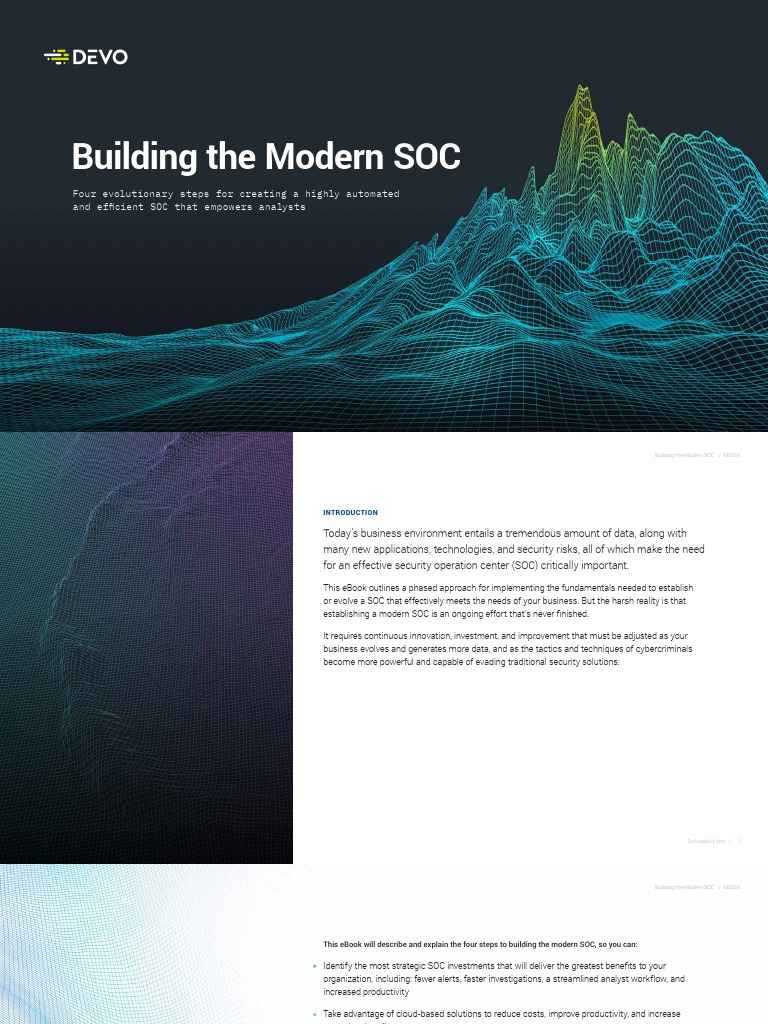 Devo Ebook Building The Modern SOC Sep 2020 | PDF | Automation | Cloud Computing