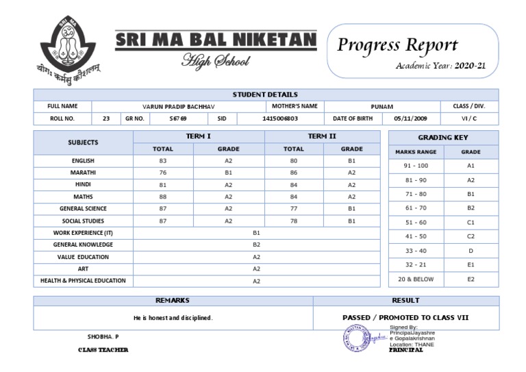 Progress Report: Academic Year: 2020-21 | PDF