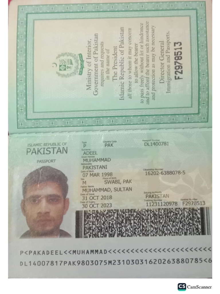 Muhammad Adeel Passport | PDF