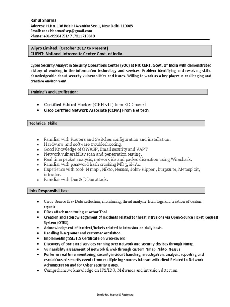Rahul Sharma: Cisco Certified Network Associate (CCNA) From Net Tech | PDF
