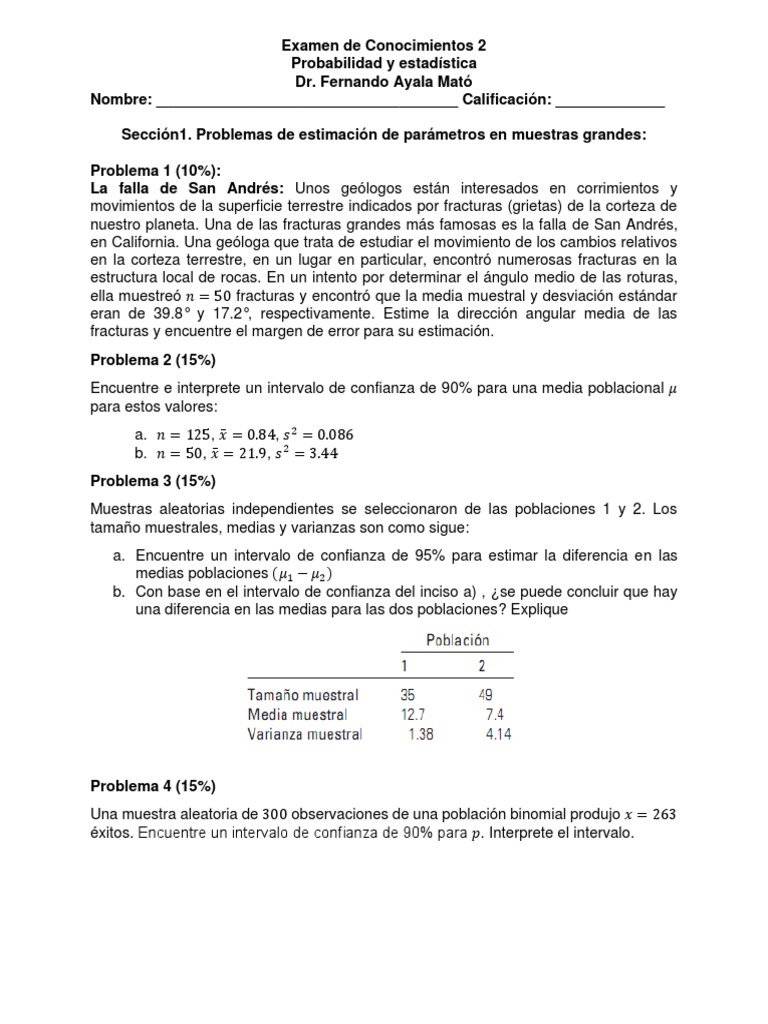 Examen de Conocimientos 2 | PDF
