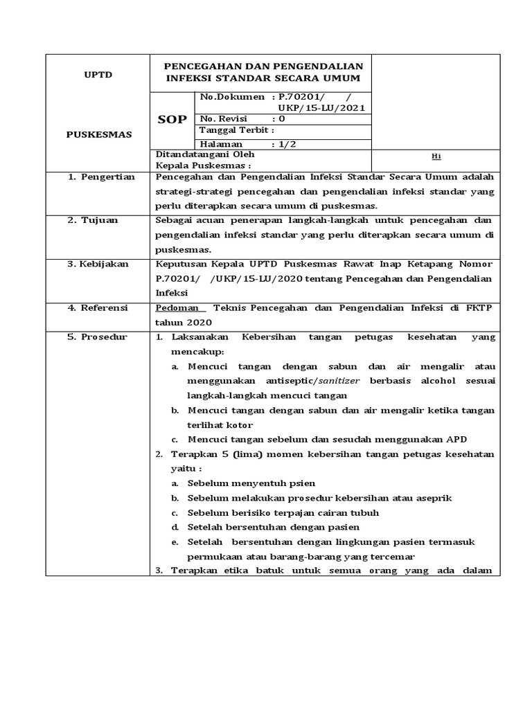 Sop Ppi | PDF | Kesehatan Holistik