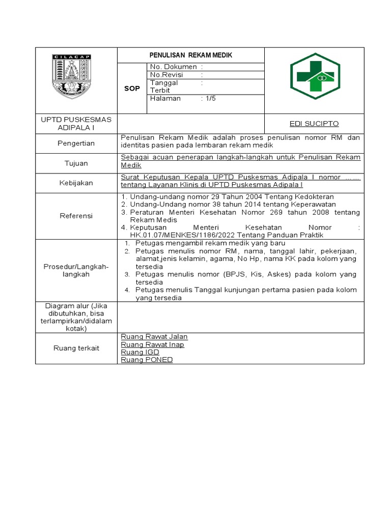 Sop Penulisan RM | PDF