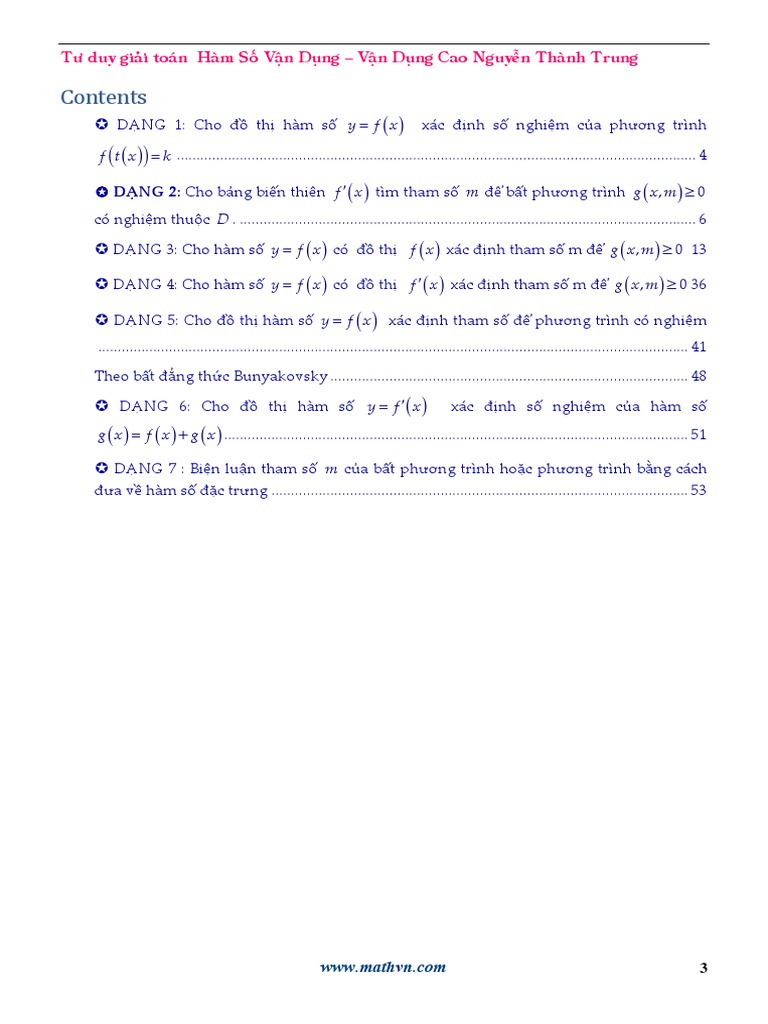 HÀM SỐ VD VDC | PDF