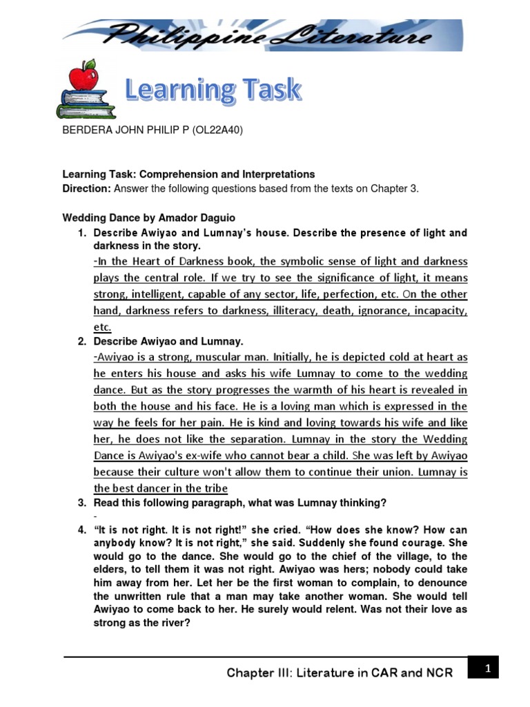 Chapter III - Learning Task Ollite001 | PDF | Dances