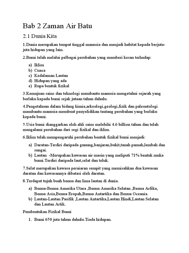 Bab 2 Zaman Air Batu | PDF