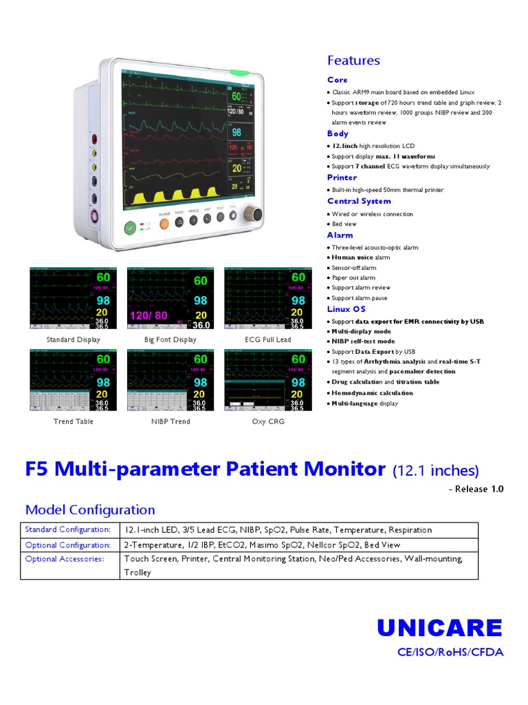 Unicare F5 Tds | PDF