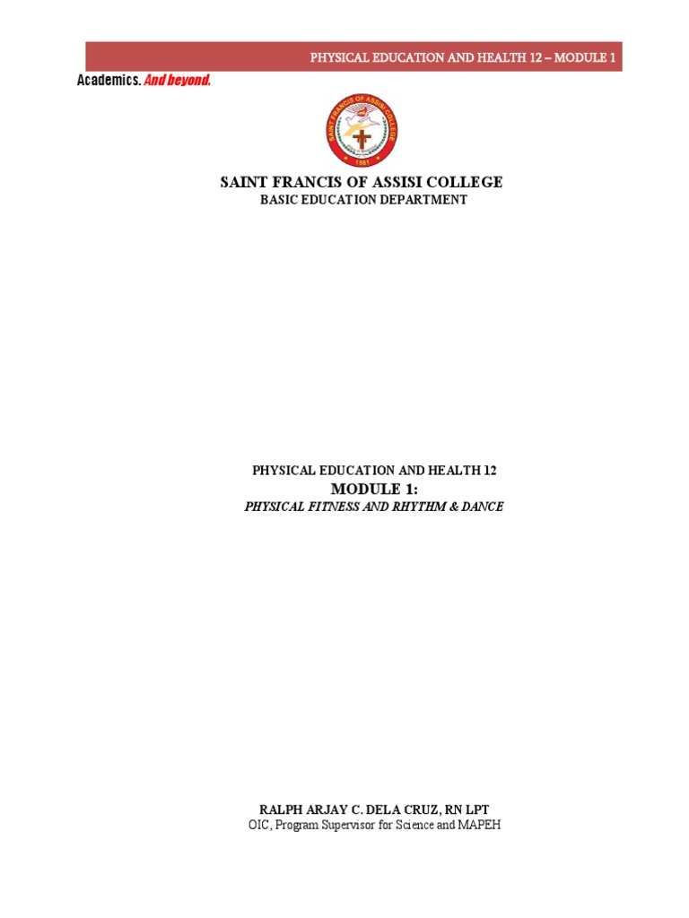 Peh 12 - Module 1 (Edited) | PDF