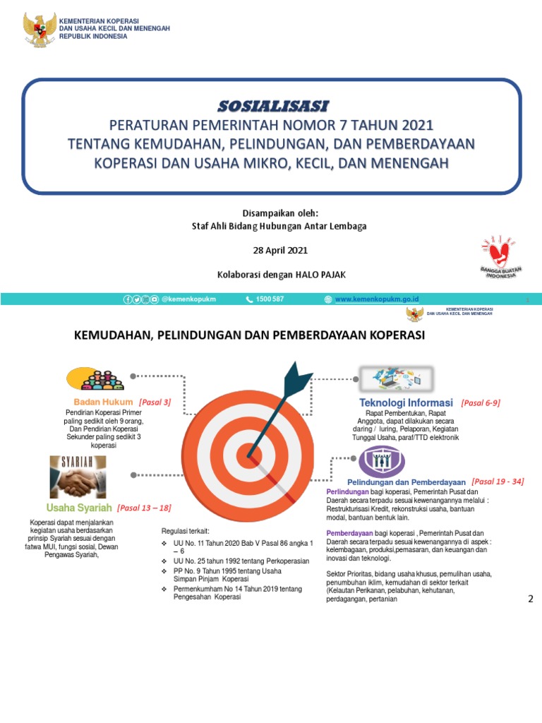 Sosialisasi PP 7 Tahun 2021 | PDF