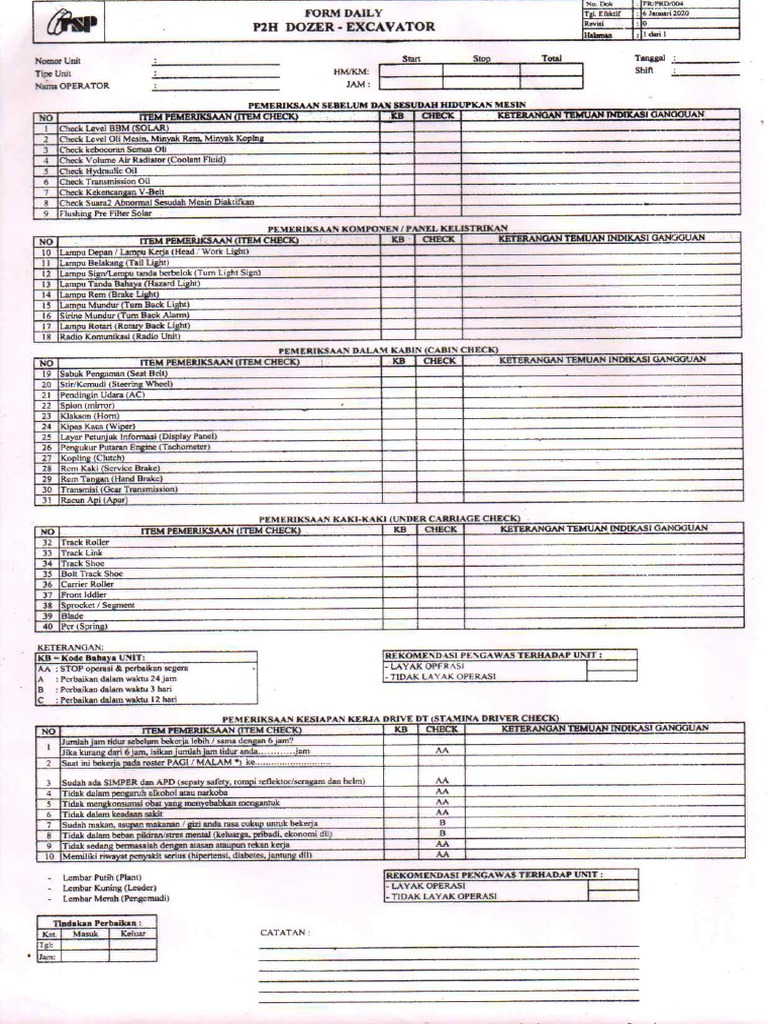 P2H Dozer, Exca | PDF