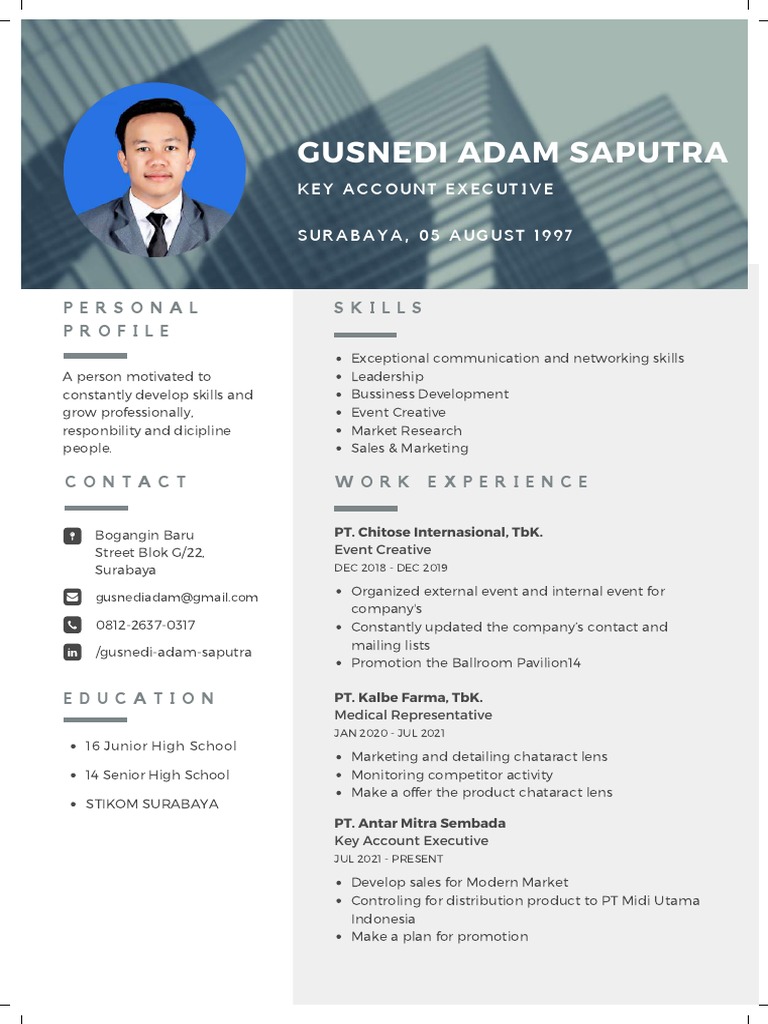 CV Adam New | PDF | Finance & Money Management