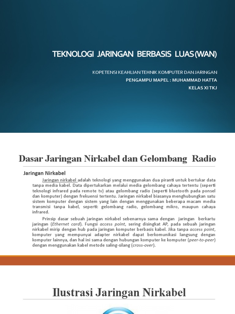 Dasar Jaringan Nirkabel dan Gelombang Radio | PDF