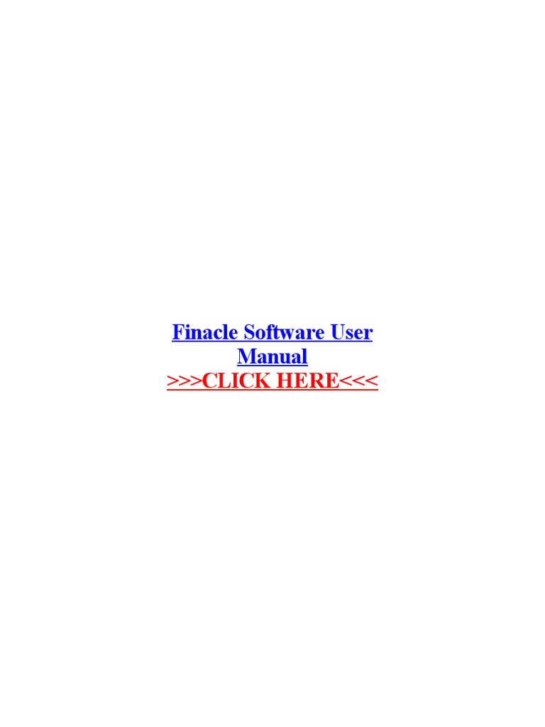 Finacle Software User Manualpdf | PDF