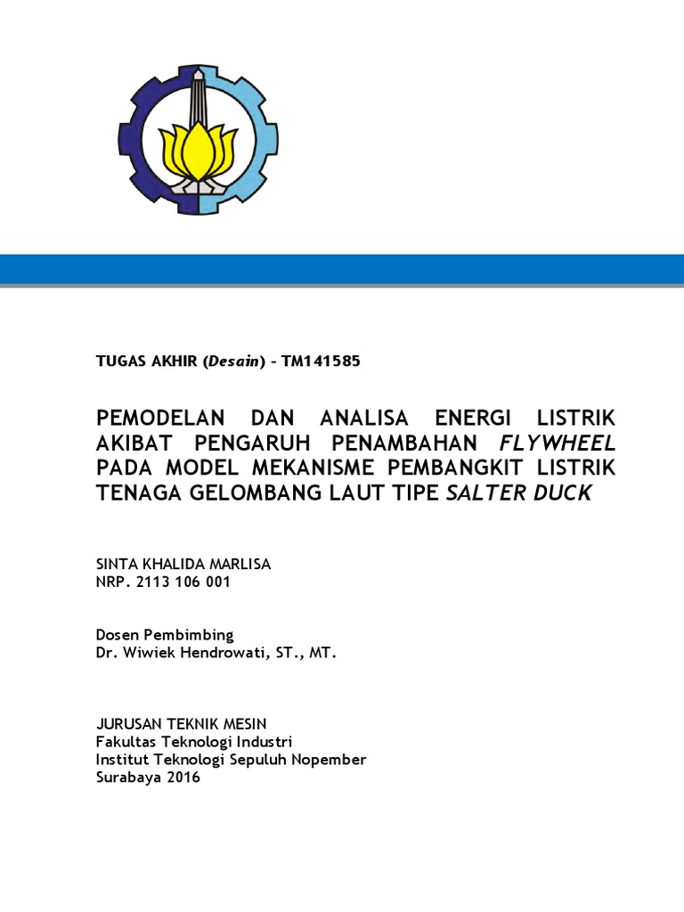 Energi Listrik Flywheel Salter Duck | PDF