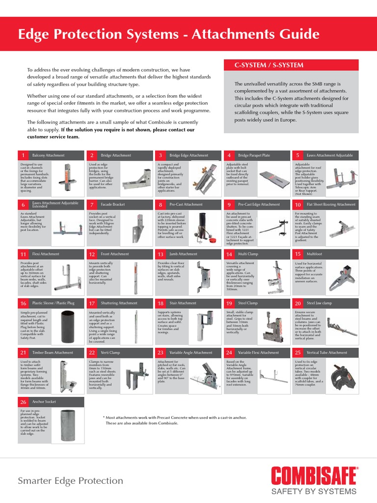 Edge Protection Attachments Guide | PDF