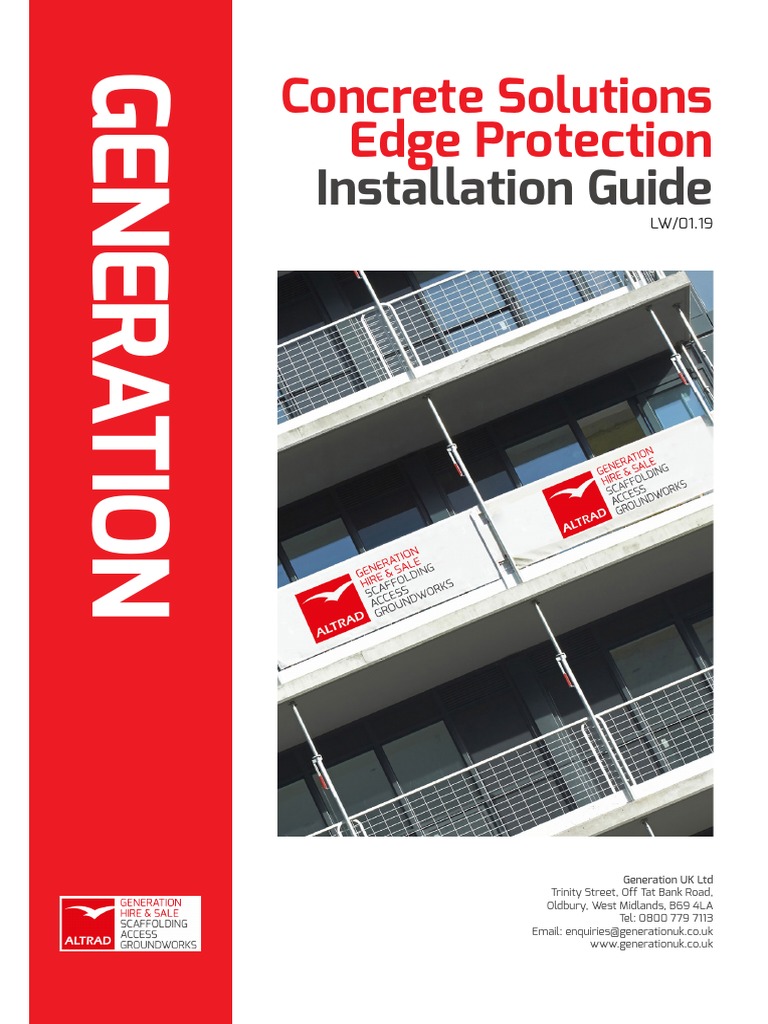 Edge Protection Concrete Structures-Brochure-Download | PDF | Screw | Drill