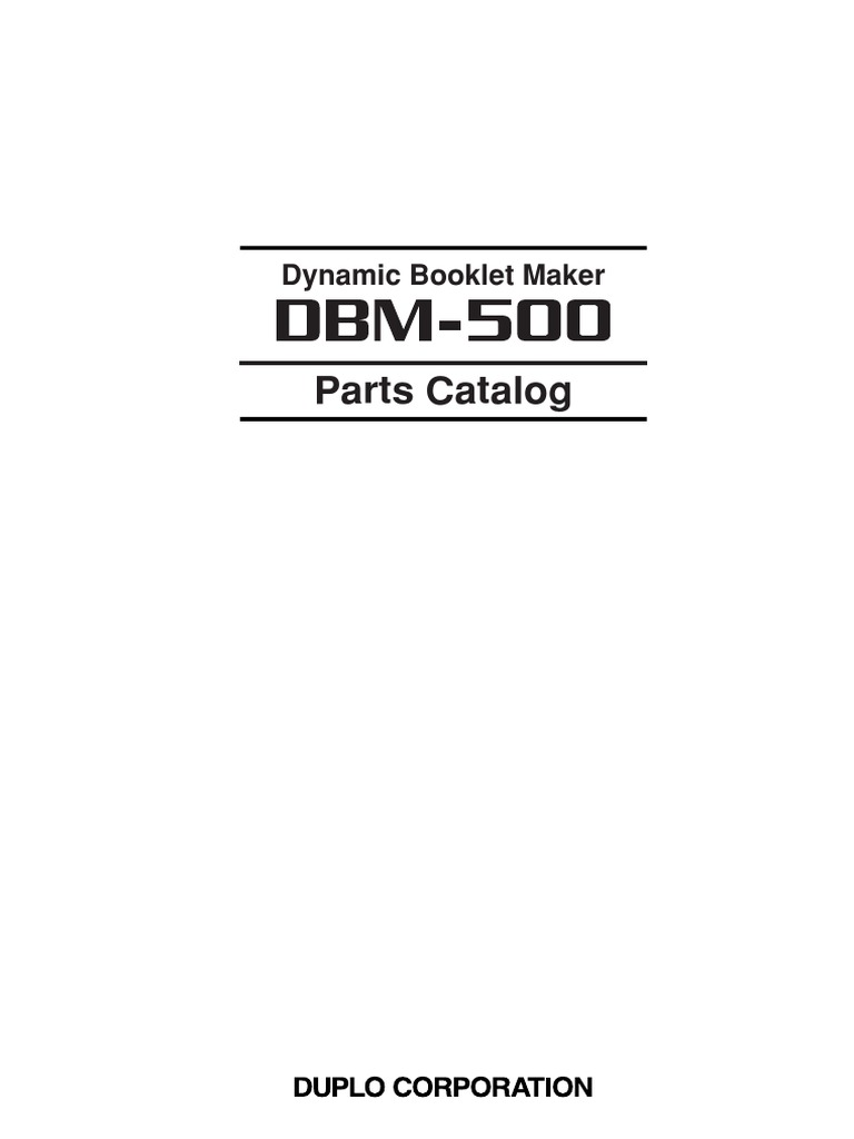 DBM-500 Dynamic Booklet Maker Parts List 3 | Download Free PDF | Belt ...