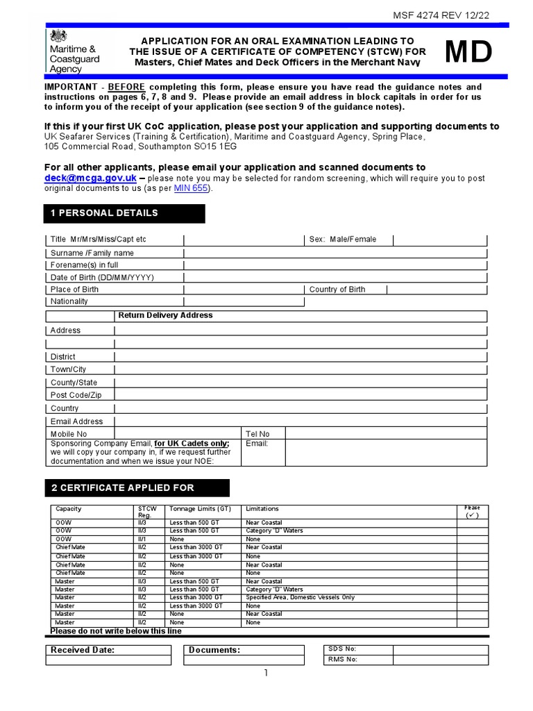 2 - Deck Application - MSF - 4274 - Rev - 1222 | PDF