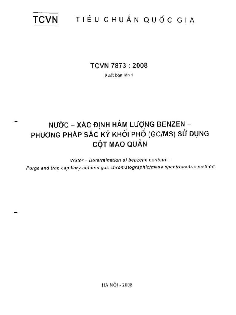 TCVN - QCVN So TCVN 7873 - 2008-Chat Bao Quan (GCMS | PDF