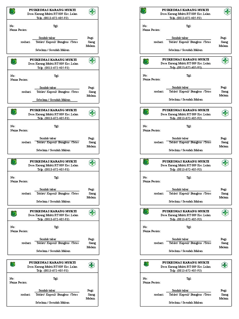 ETIKET PUTIH A4 | PDF