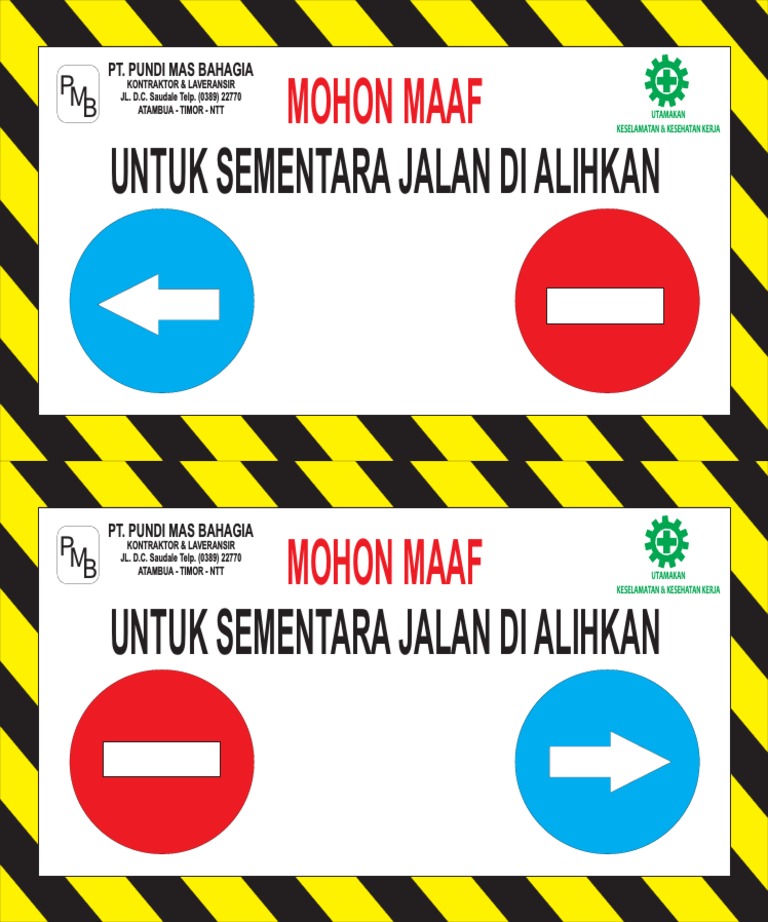 Rambu Jalan Dialihkan(100x60) | PDF
