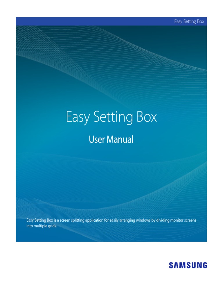 Easy Setting Box UM Eng | PDF | Button (Computing) | Icon (Computing)
