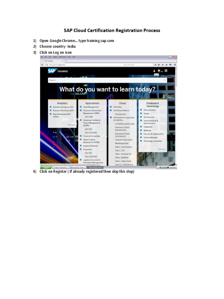SAP Cloud Certification Registration Process V2 | PDF | Identity ...