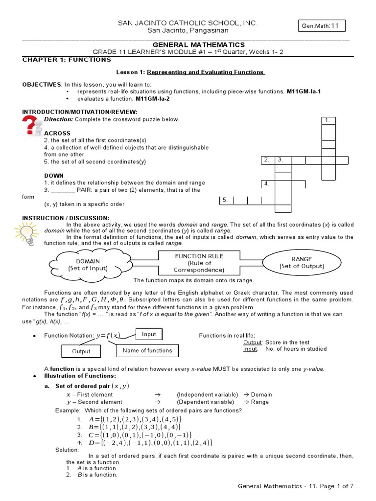 Gen Math 11 | PDF | Teaching Methods & Materials