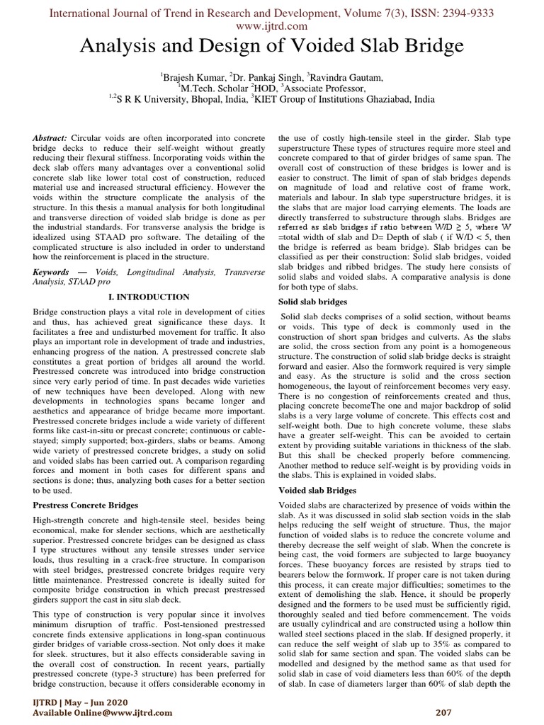Voided Slabs | PDF | Bridge | Concrete