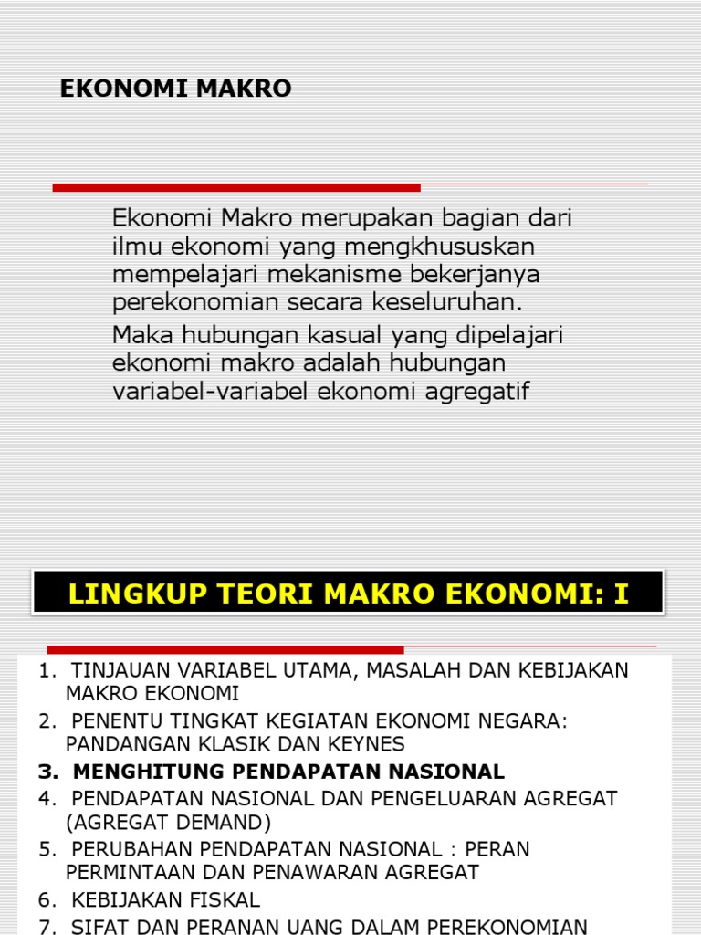 Ekonomi Makro - 1 | PDF