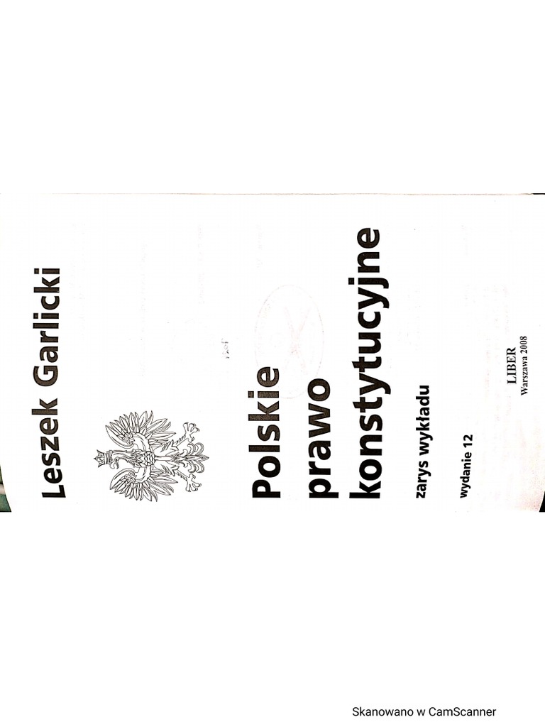 L. Garlicki Prawo Konstytucyjne | PDF