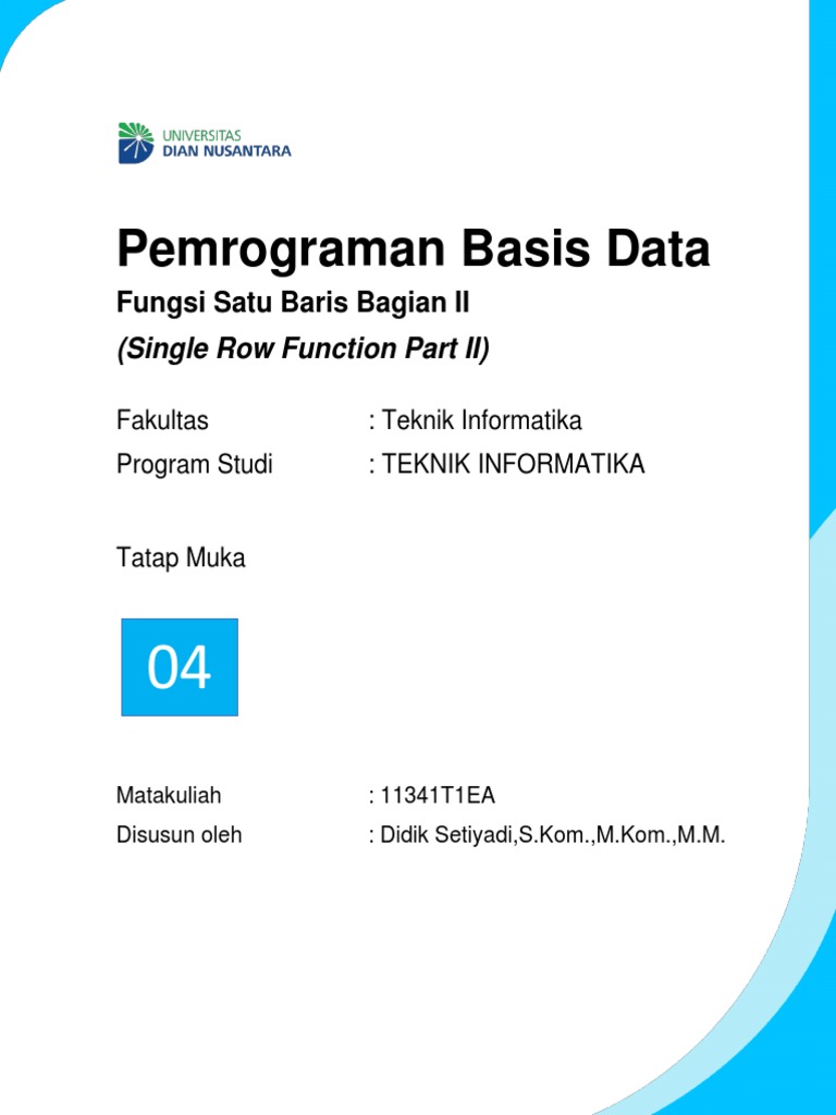 Modul P5-Pemrograman Basis Data | PDF