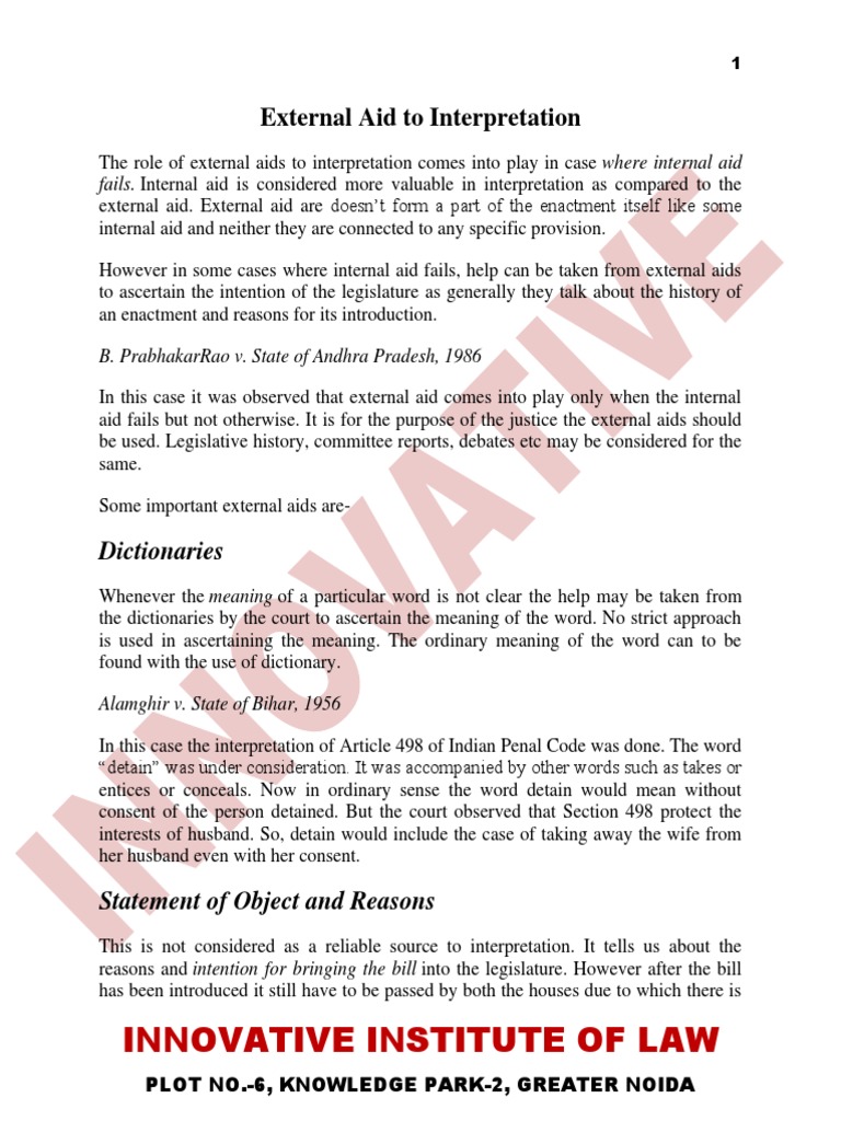 External Aids | PDF | Law