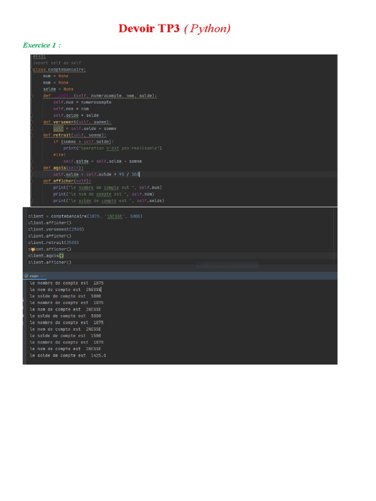 devoir Python | PDF