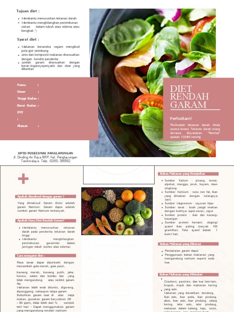 Diet Rendah Garam untuk Hipertensi | PDF