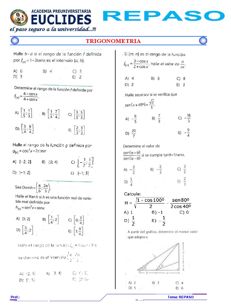 Trigo Repaso 9 | PDF