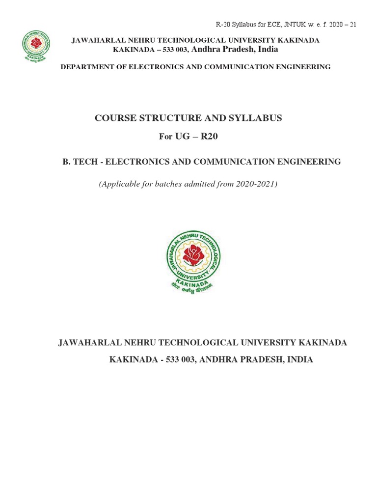 Ece 3-2 Cs Syllabus - Ug - r20 | PDF | Cmos | Embedded System Ece 3-2 Cs Syllabus - Ug - r20 | PDF | Cmos | Embedded System