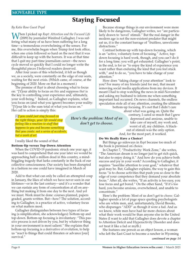 RAPT Book | PDF | Top Down And Bottom Up Design | Attention