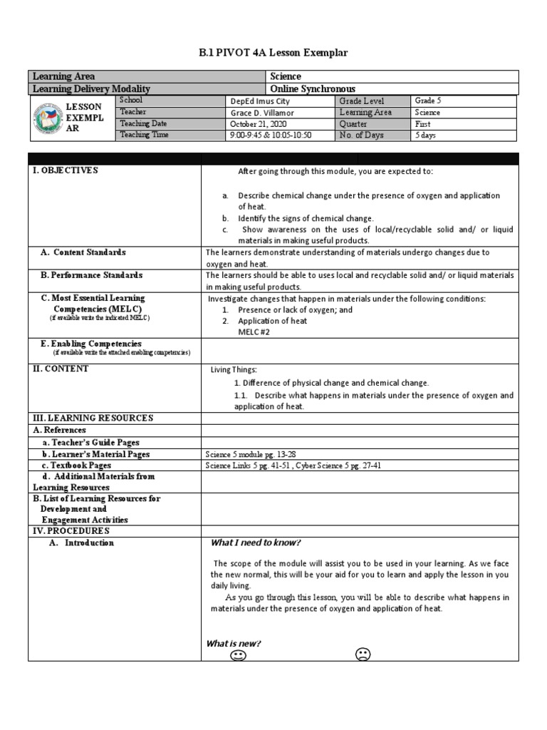 LE-Science-5-MELC-2 WK 1 | PDF