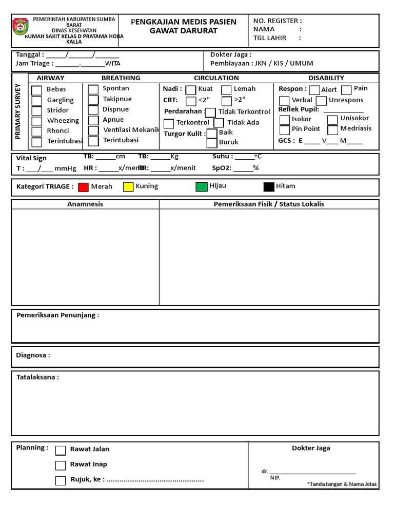 Form Kajian Ugd RSP | PDF