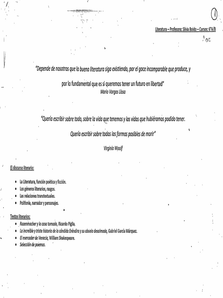 Discurso Literario | PDF