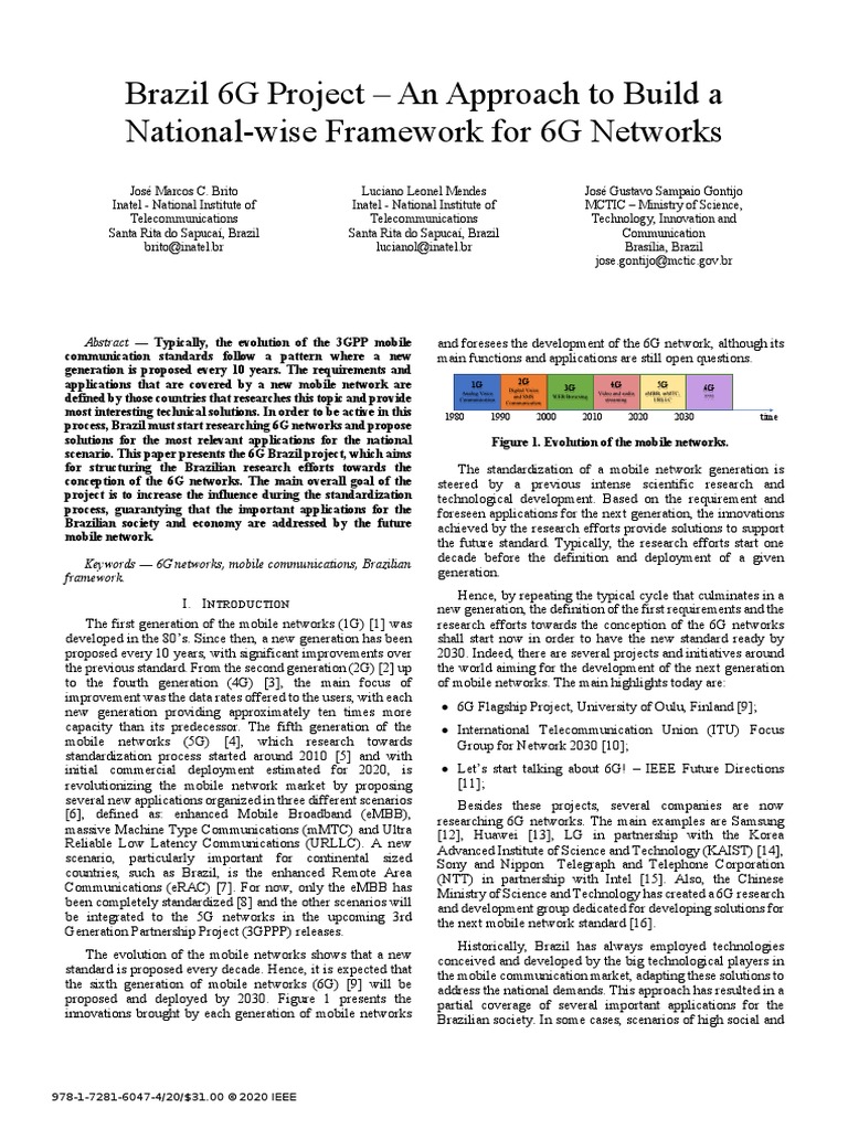 Brazil 6G Project | PDF | Virtual Reality | Augmented Reality
