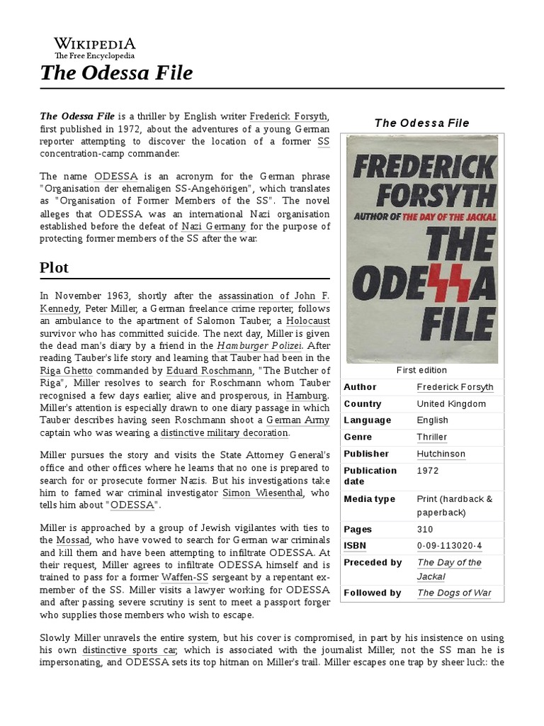The Odessa File | PDF