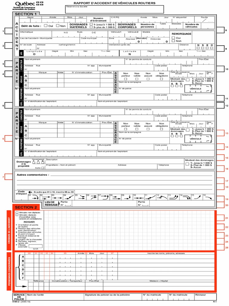 Quebec Rapport D'accident | PDF