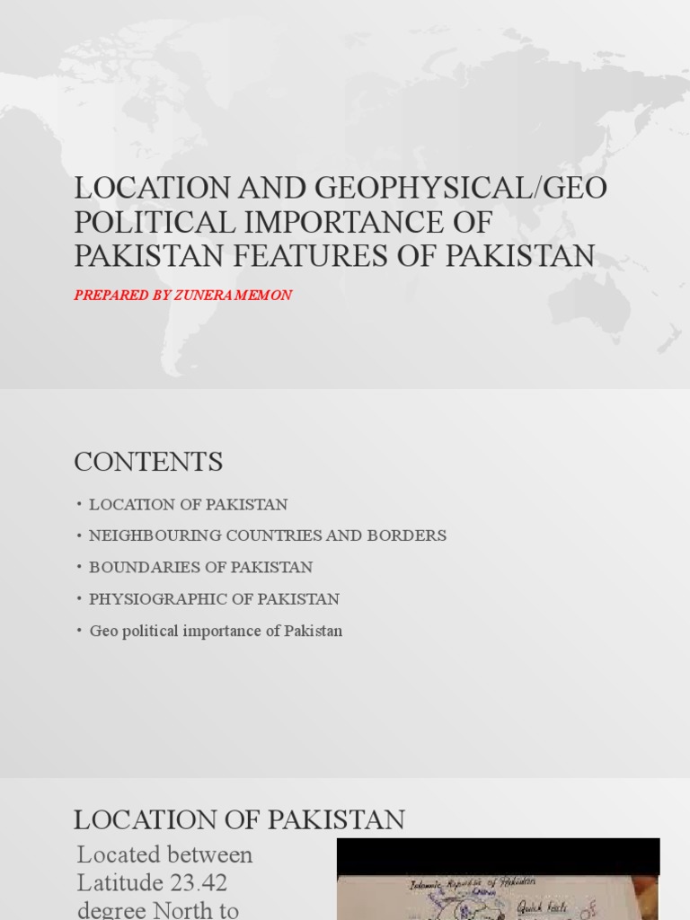 Location and Geophysical Features of Pakistan | PDF