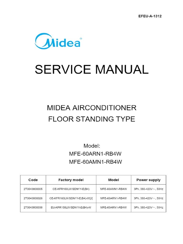 Midea Service Manual - Manualzz | PDF