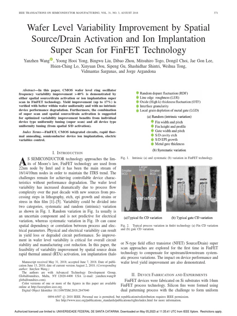 Wafer Level Variability Improvement By Spatial Source Drain Activation