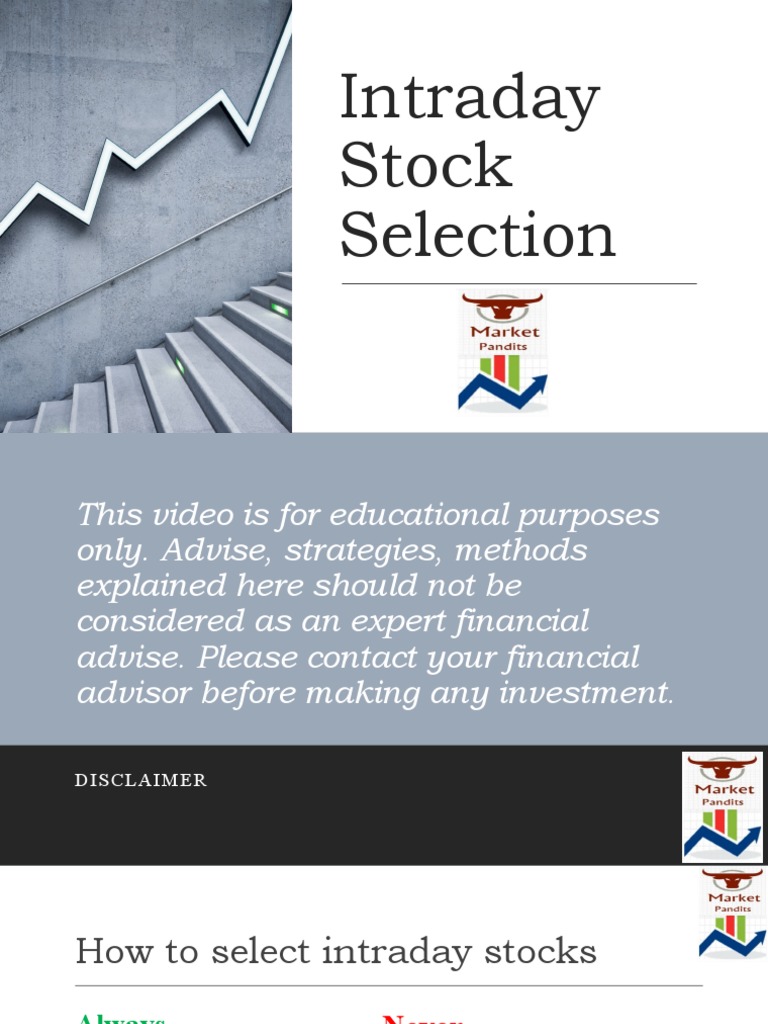 Intraday Stock Selection | PDF