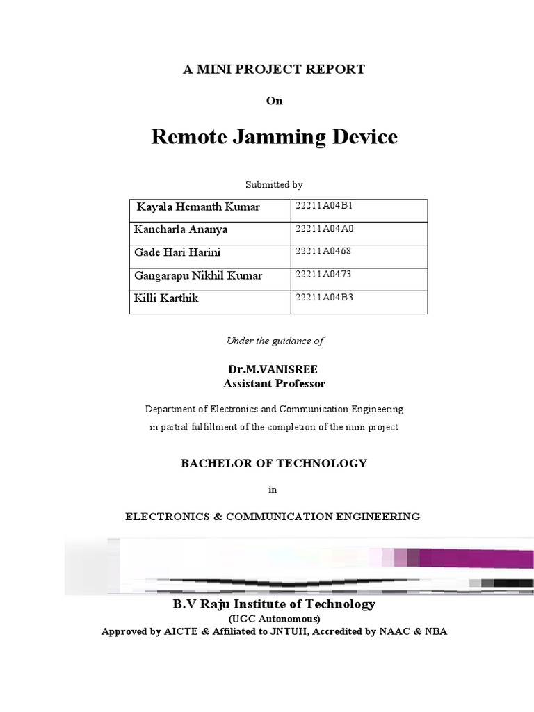 Jamming Device | PDF